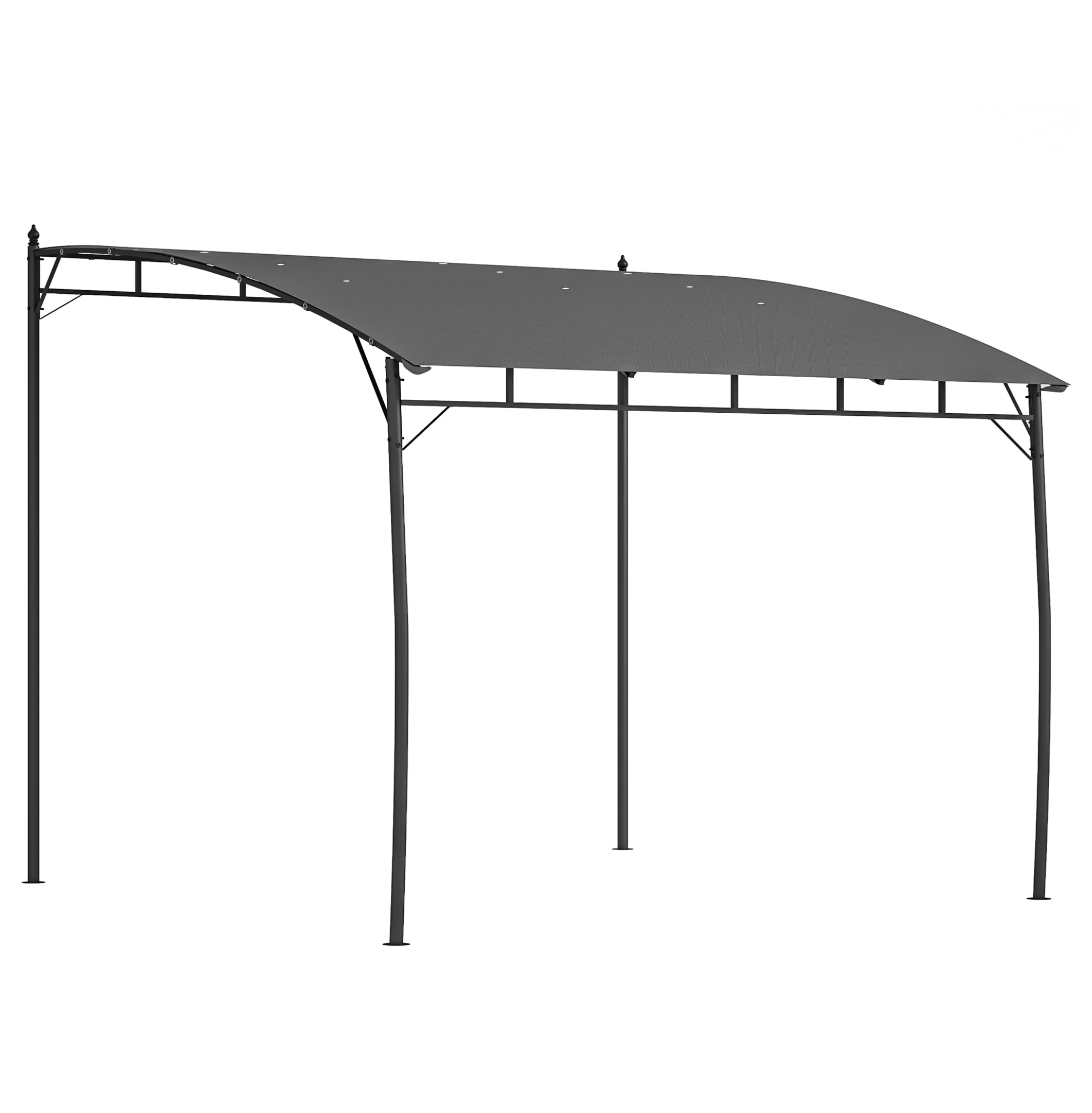 10' x 10' Outdoor Pergola Gazebo, Garden Sun Shade Shelter with Metal ...