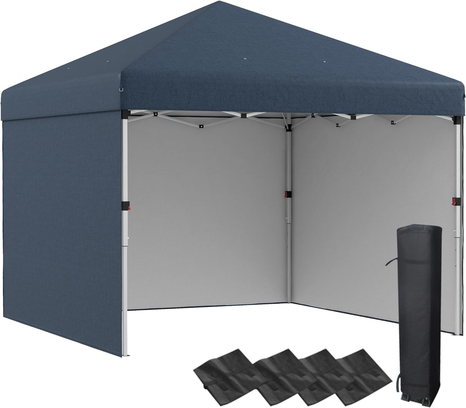 10' x 10' Pop Up Canopy Tent Car Canopy with 3 Sidewalls Carpas ...