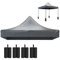 10' x 10' Replacement Canopy Top for Pop Up Canopy Tent with 4 Sand ...