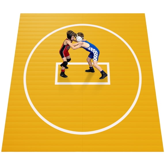 10' x 10' Wrestling Mat for Home, Foam Inflatable Roll-Up Training Mat ...