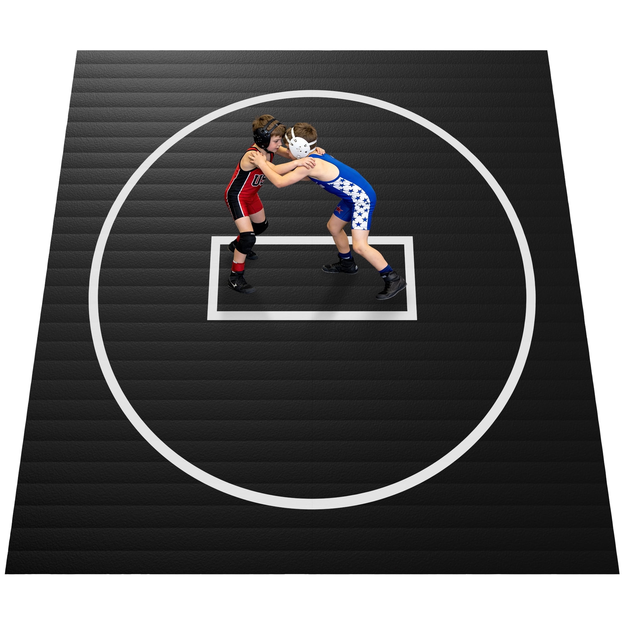 10' x 10' Wrestling Mat for Home, Foam Inflatable Roll-Up Training Mat ...