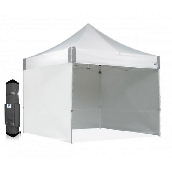 10 x 10 ft. White EZ Up ES100S Instant Commercial Canopy with Sidewalls ...