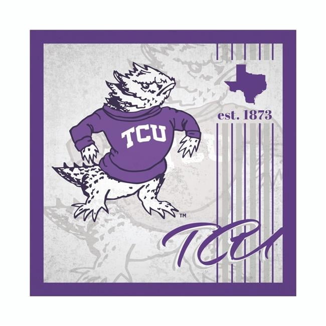 10 x 10 in. Album Design TCU Horned Frogs Wood Sign - Walmart Business ...