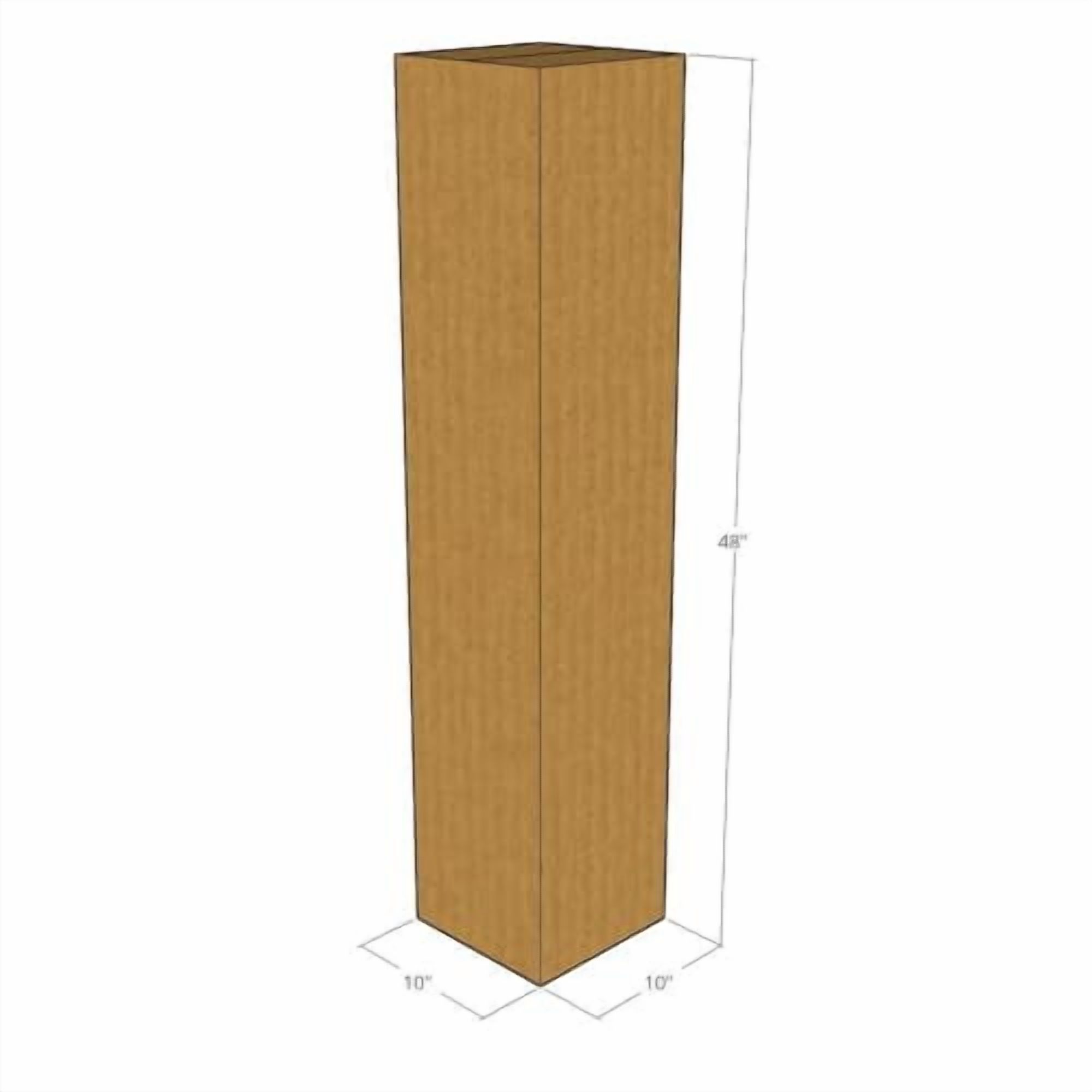 10" x 10" x 48" Corrugated Boxes 32 ECT (Pack of 10-10x10x48) | Quality ...