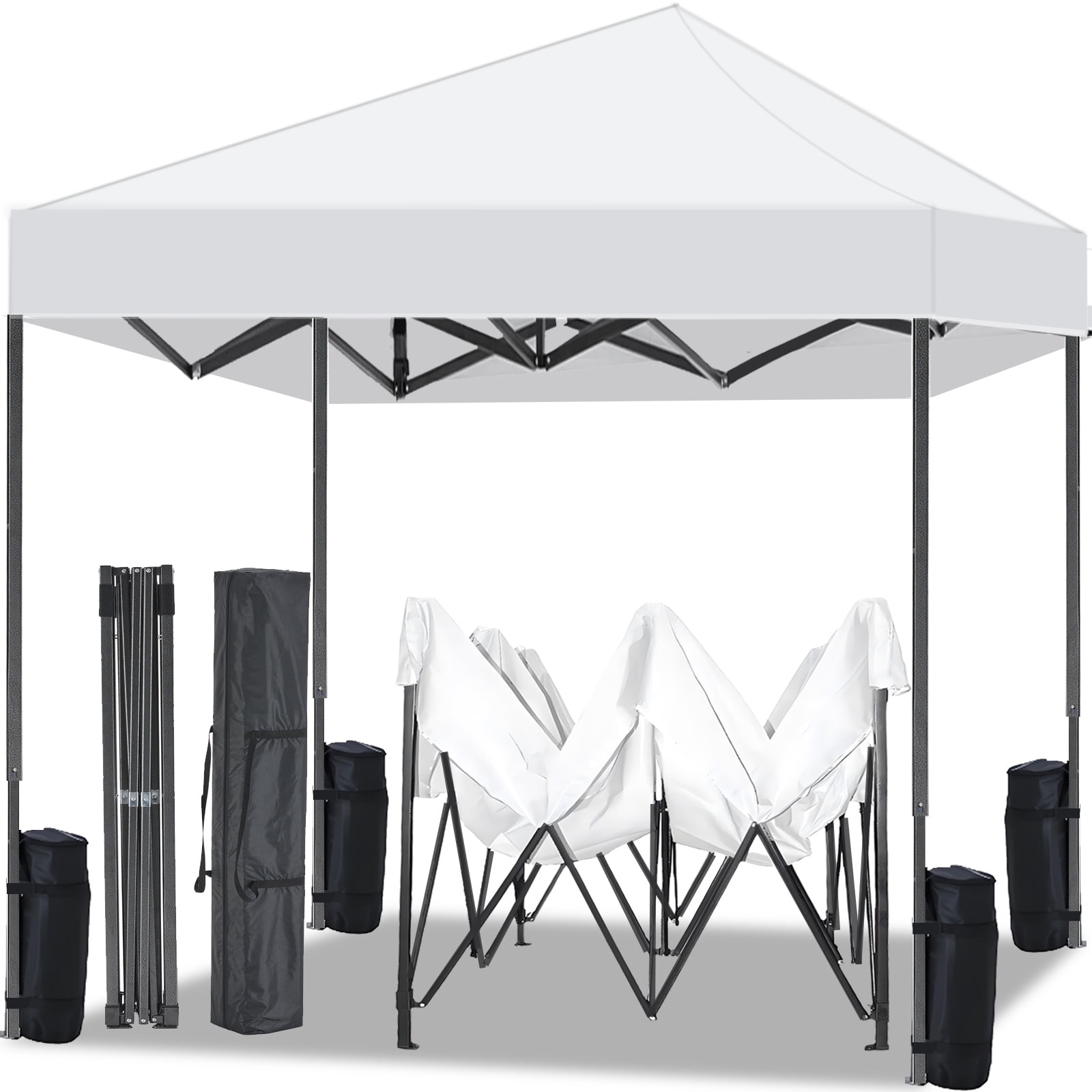 10 x 10ft Pop Up Canopy Tent Easy Setup Outdoor Shade Instant Portable ...