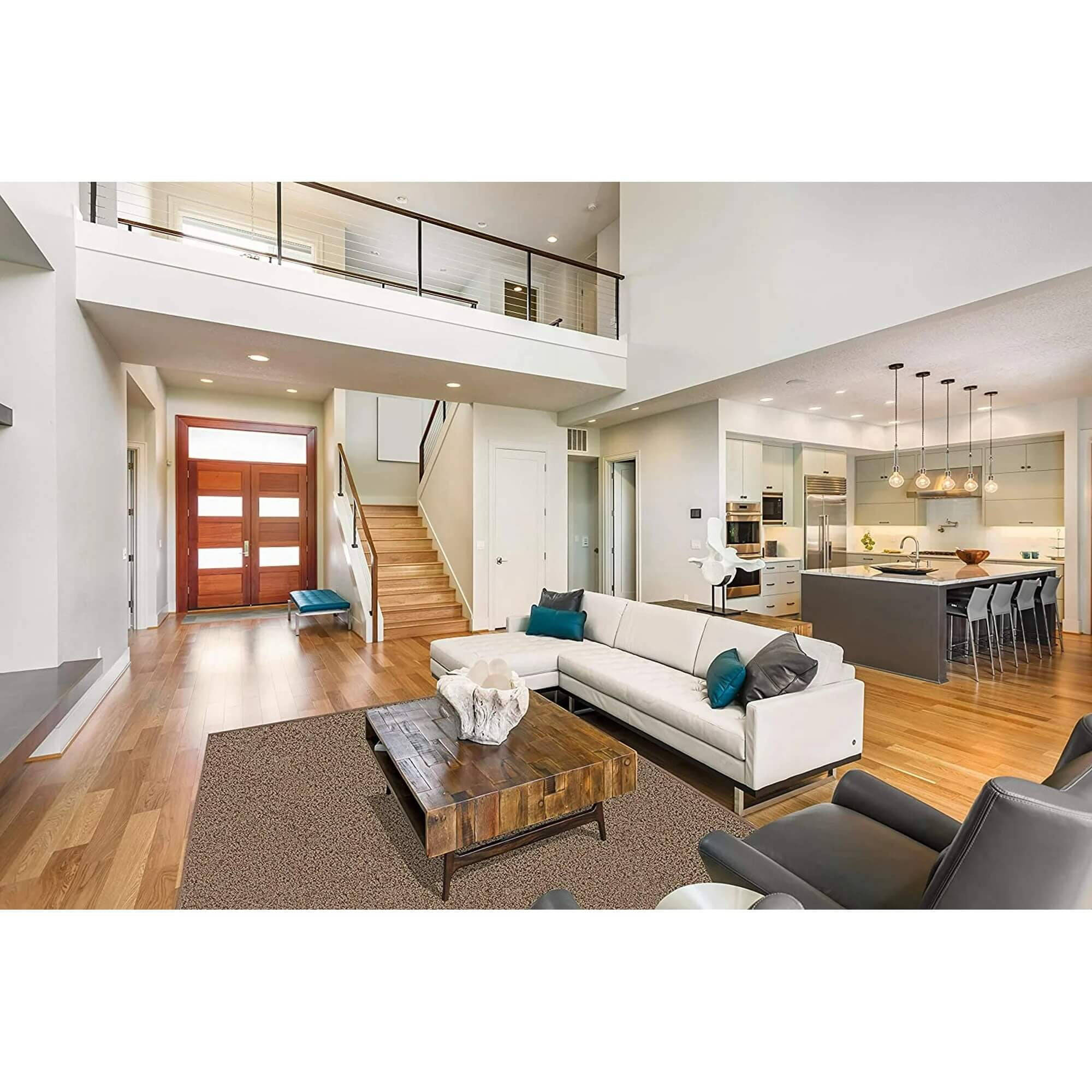 Koeckritz 32oz Soft & Cozy Area Rug, 10' x 12', Brown Solid, Indoor ...