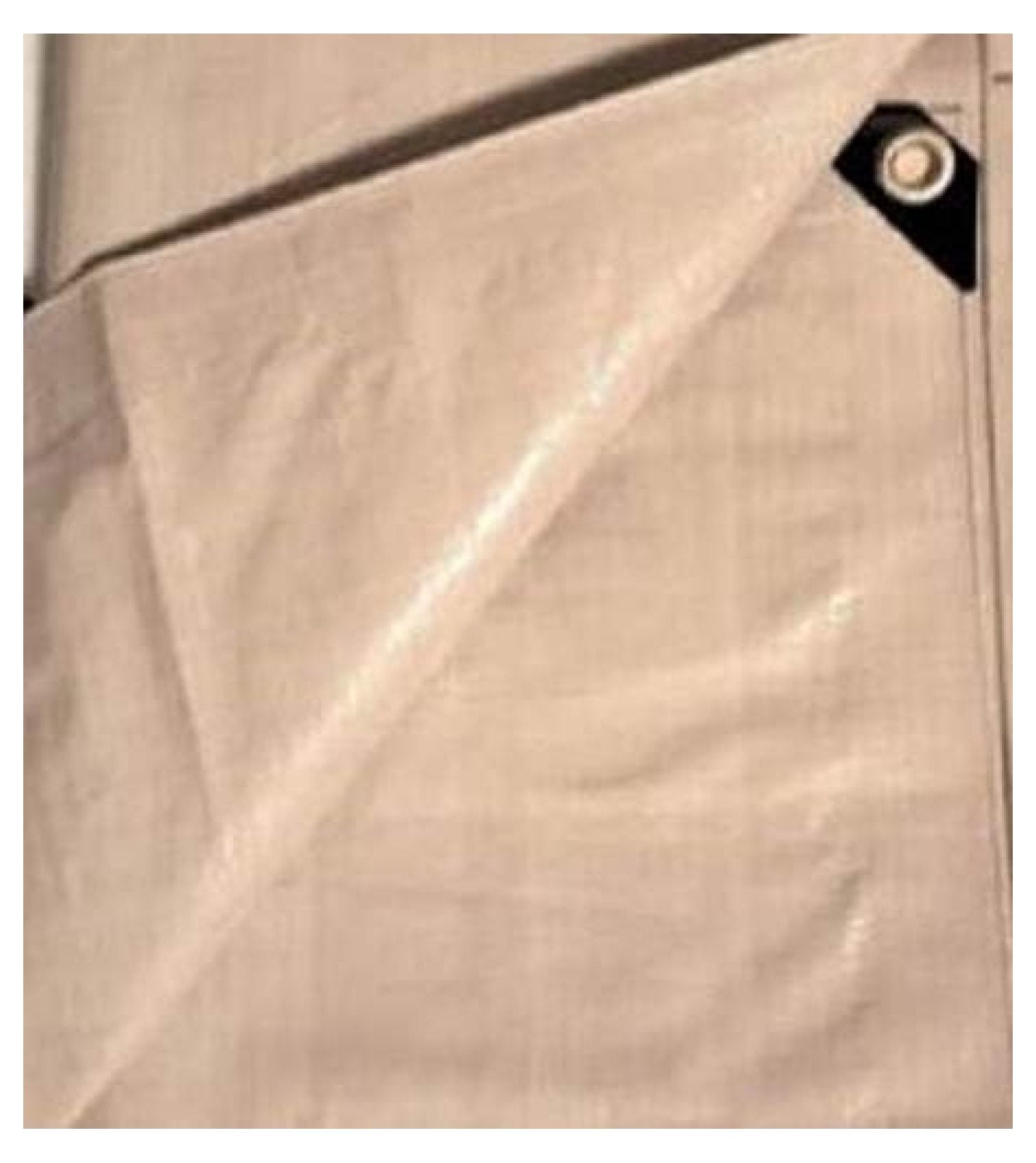 10' x 12' Tan Beige Heavy Duty Waterproof 12 mil Tarp with Grommets ...