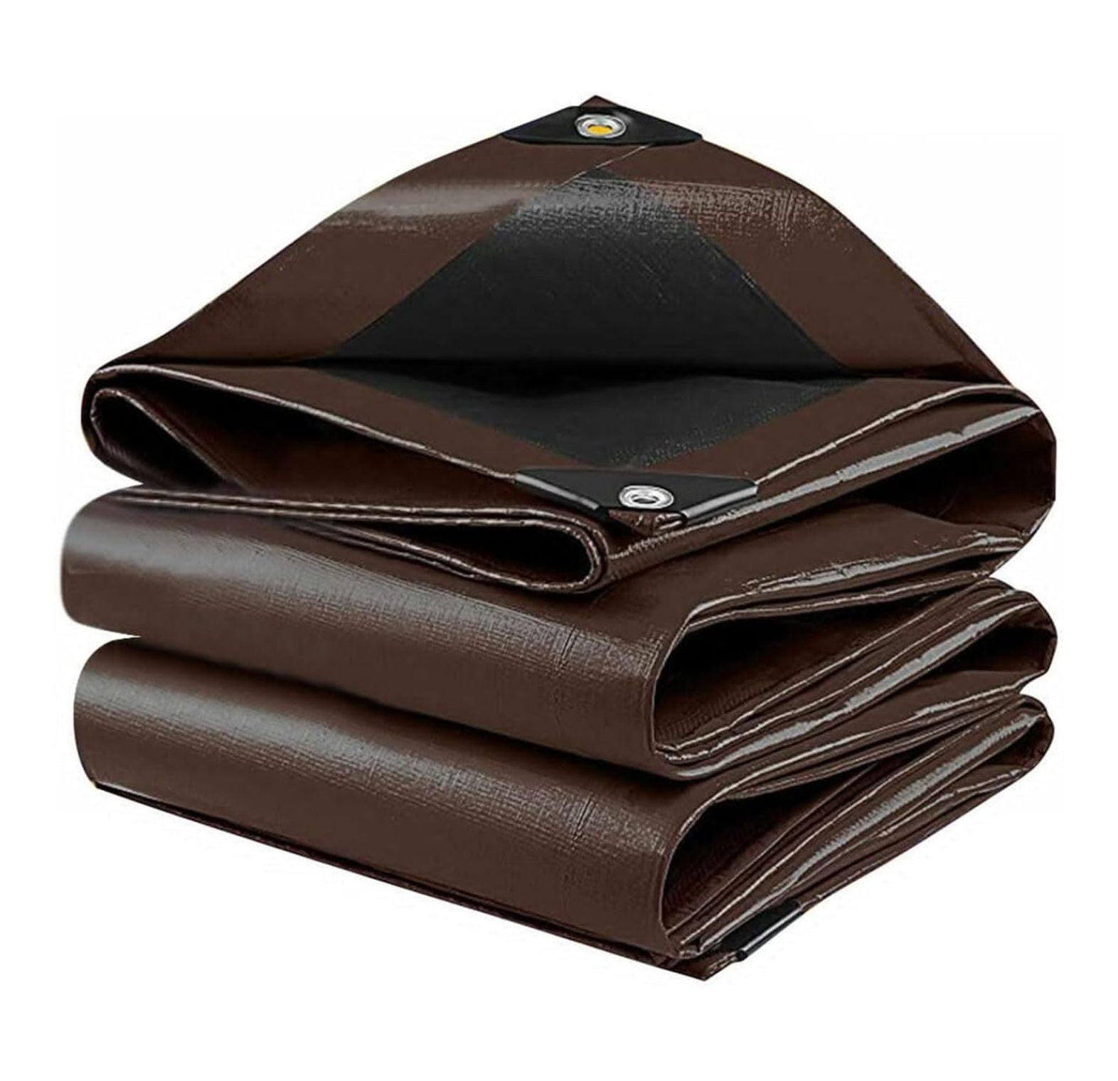 10'x 12' Tarps Heavy Duty Thick Waterproof, Canopy Brown+Black Tent ...