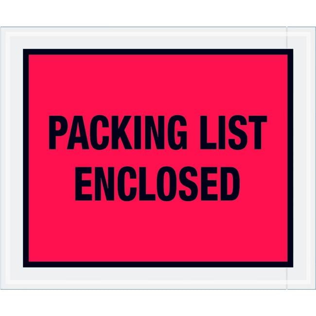 10 x 12 in. Red Full Face Envelopes - Packing List Enclosed - Pack of ...
