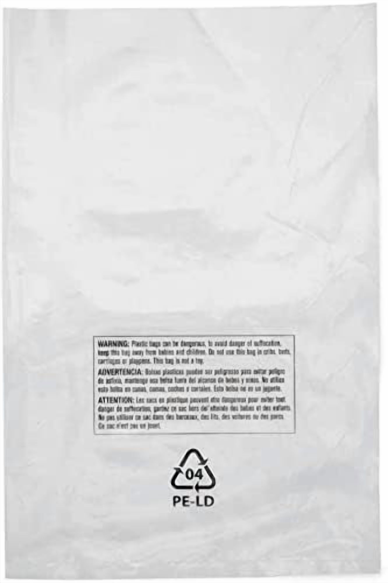 10" x 12" x 1.5 mil Clear Plastic Resealable Suffocation Warning Bags ...