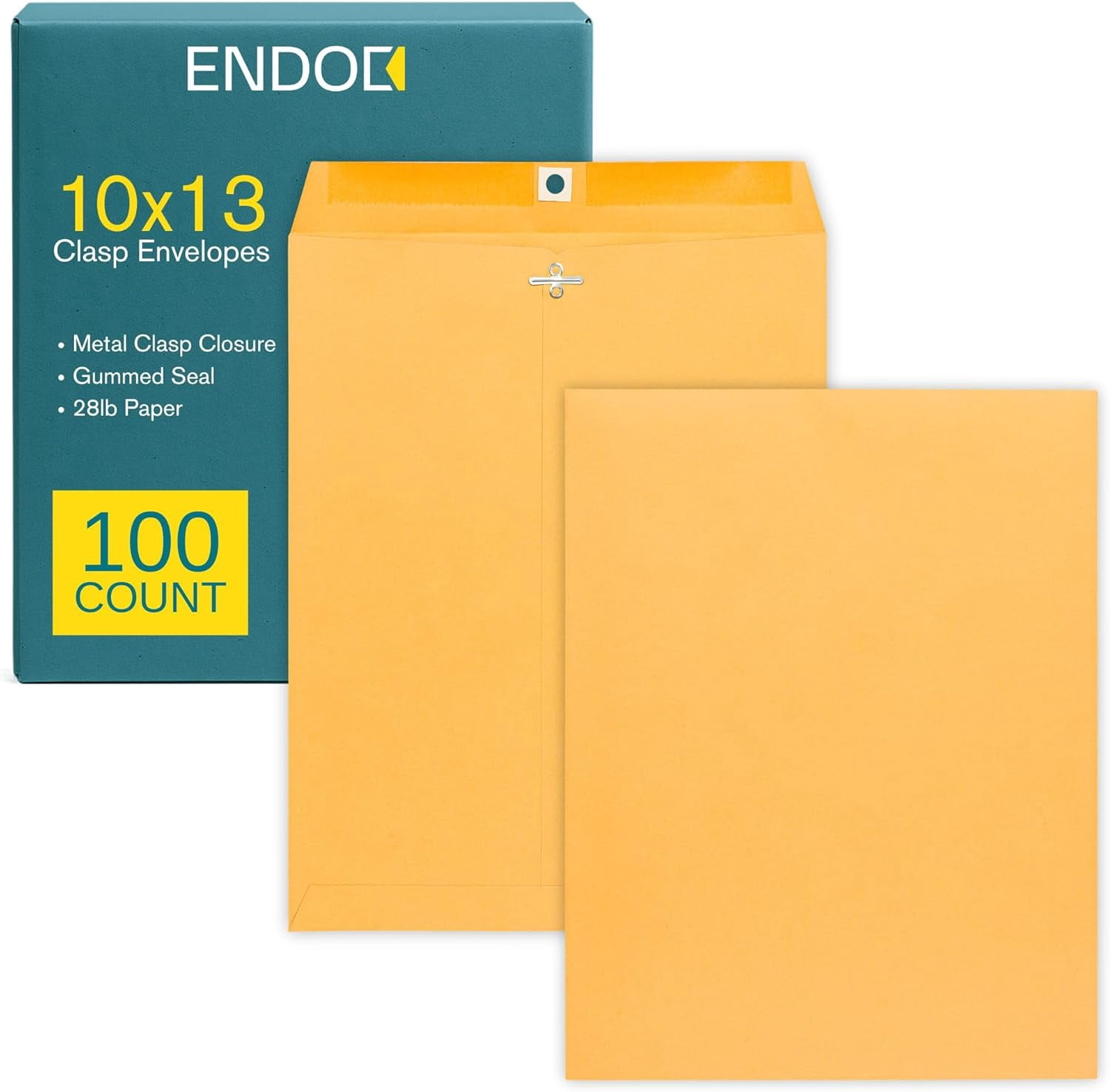10 x 13 Clasp Envelopes – 100 Pack Brown Kraft Catalog Envelopes with ...