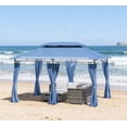 10' x 13' Outdoor Patio Gazebo, Double Roof Patio Gazebo with Mosquito ...