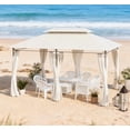 10' x 13' Outdoor Patio Gazebo, Double Roof Patio Gazebo with Mosquito ...