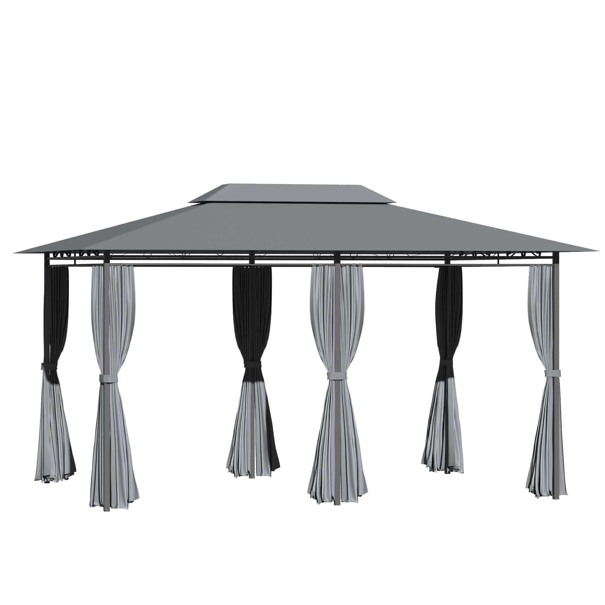 10' x 13' Outdoor Patio Gazebo, Heavy Duty Gazebo Canopy Shelter with ...