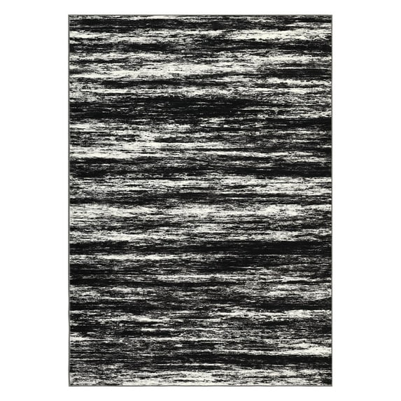 10 x 13 ft Polyester Black Grey Rectangular Living Room Bedroom Dining ...