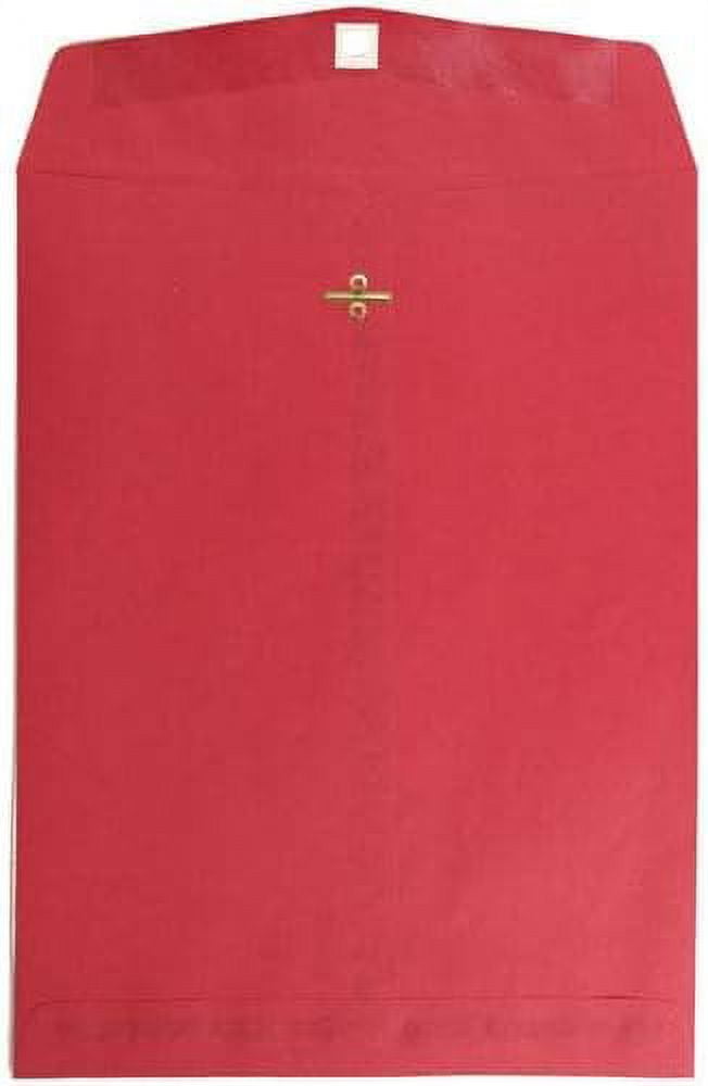 10 x 13 open end catalog colored envelopes wit clasp closure - red ...