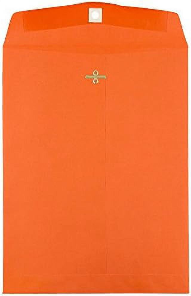 10 x 13 open end catalog colored envelopes with clasp closure - orange ...