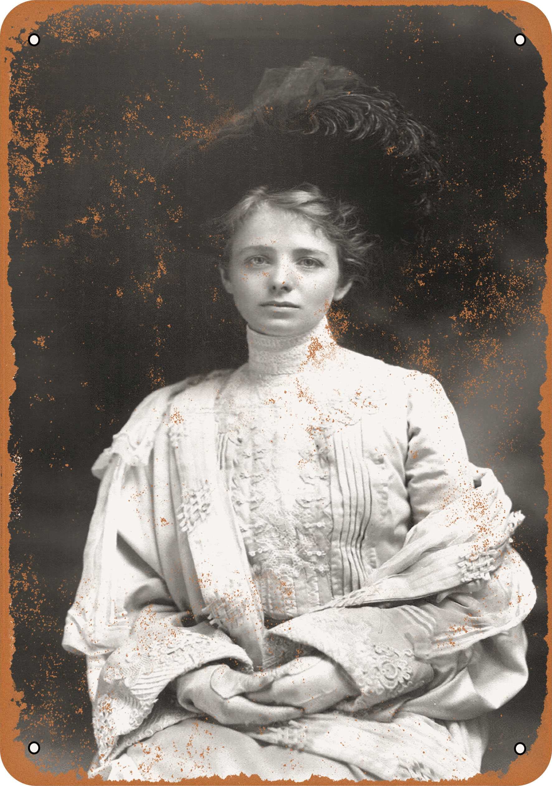 10 X 14 Metal Sign 1902 Maude Adams Portrait Vintage Rusty Look