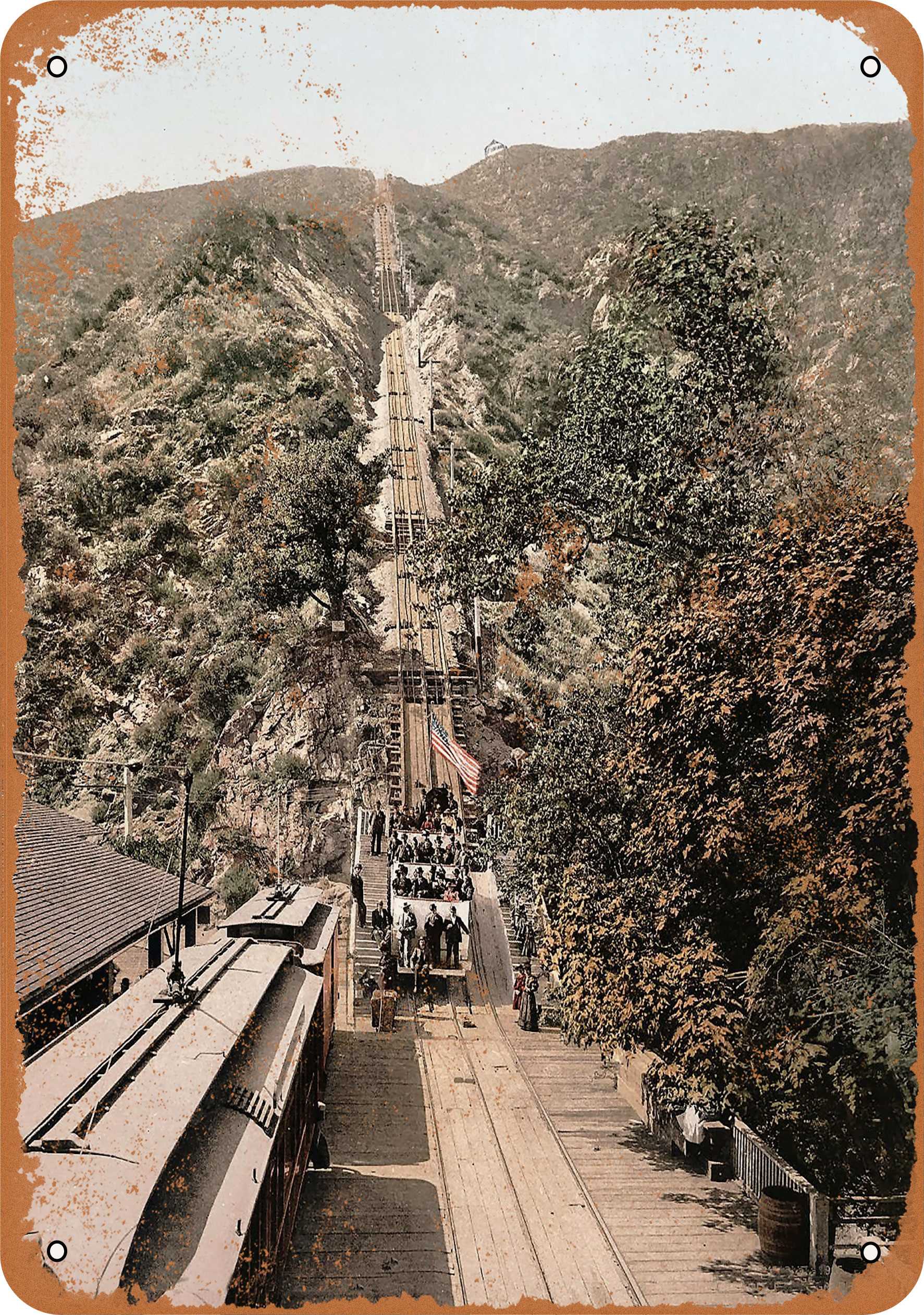 10 x 14 METAL SIGN - 1905 Mount Lowe Incline Railway California ...