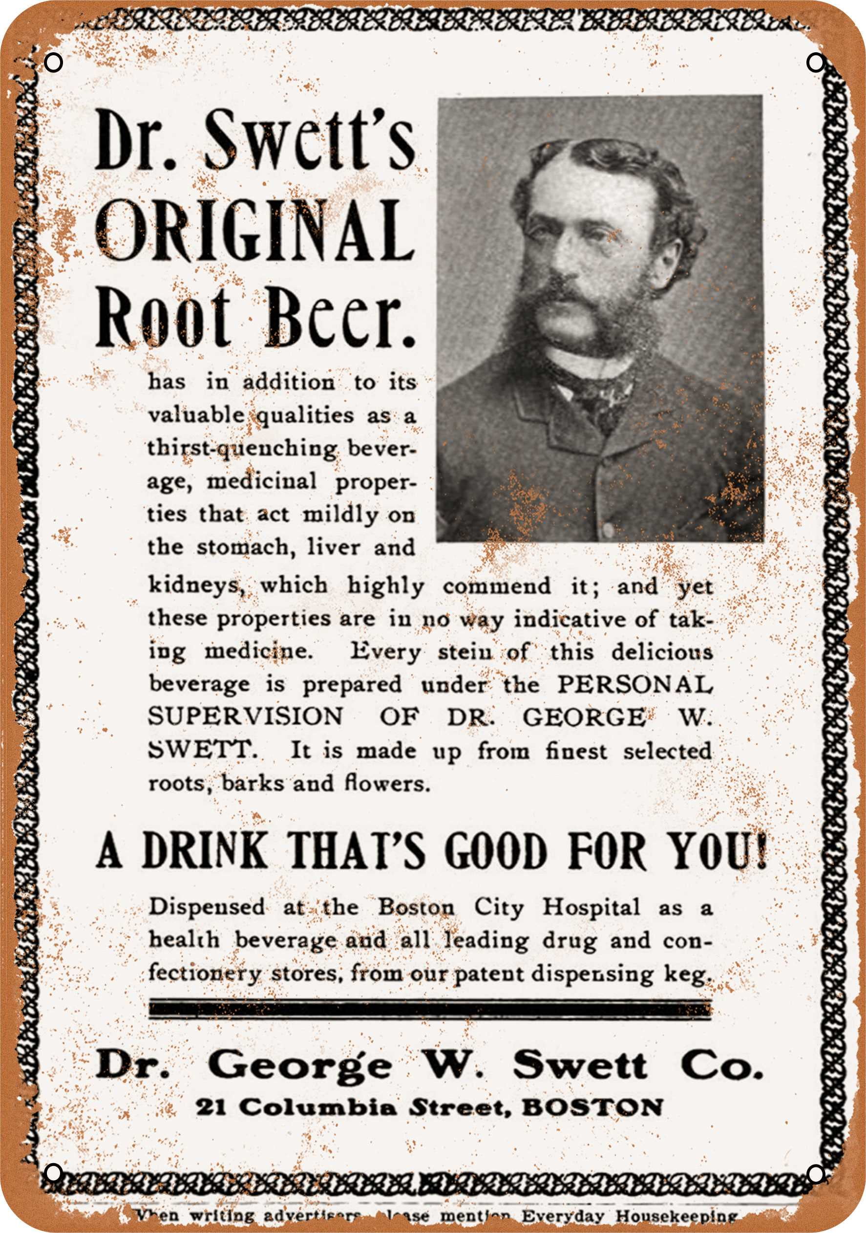 10 x 14 METAL SIGN - 1907 Dr. Swett's Original Root Beer - Vintage ...