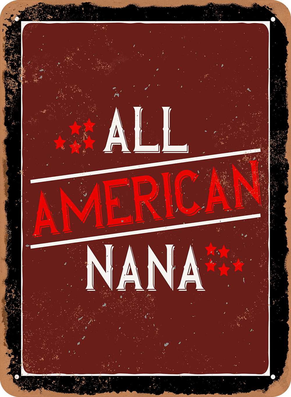 10 x 14 METAL SIGN - All American Nana - Vintage Look - Walmart ...