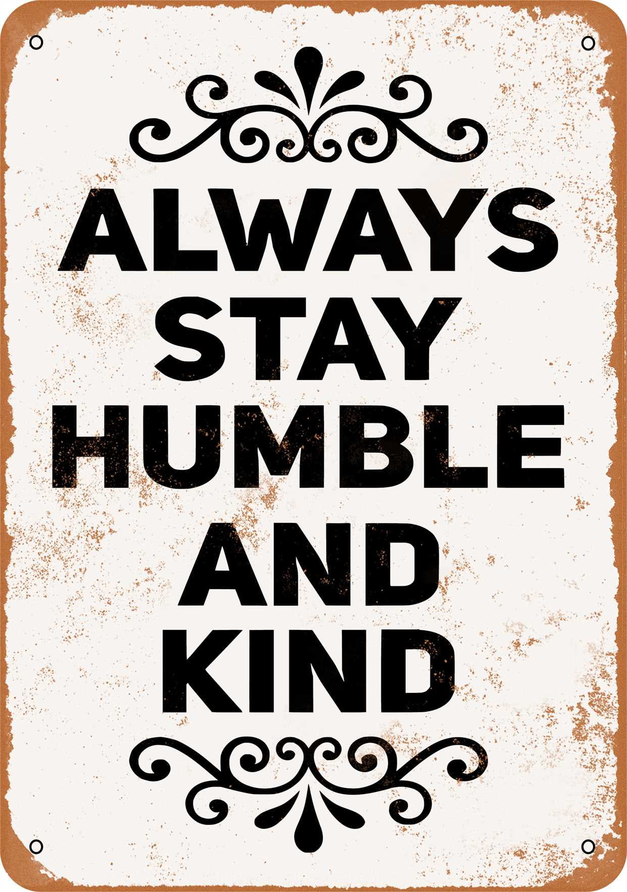 10 x 14 METAL SIGN - Always Stay Humble and Kind Caps - Vintage Rusty ...