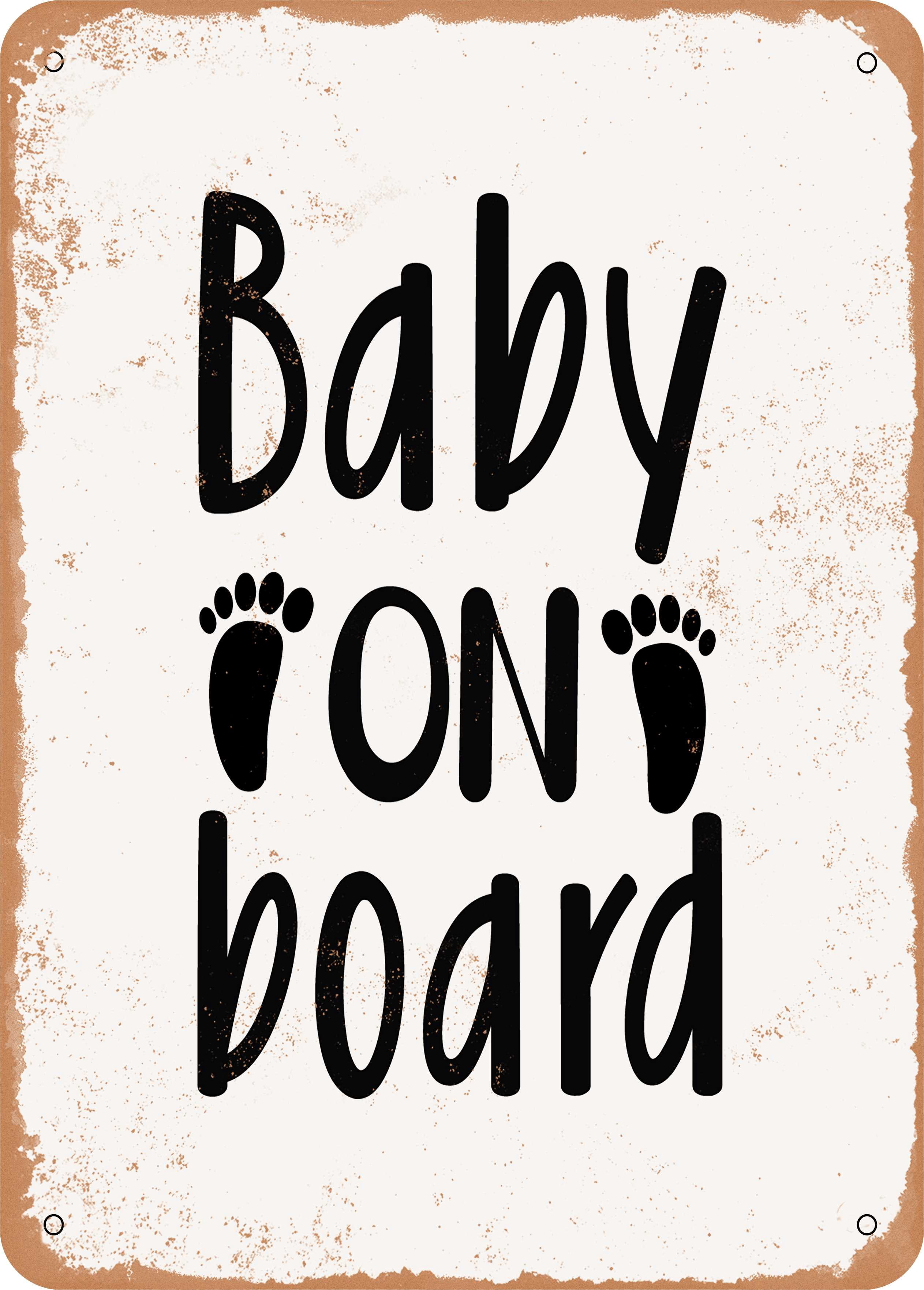10 x 14 METAL SIGN - Baby On Board - 2 - Vintage Rusty Look - Walmart.com