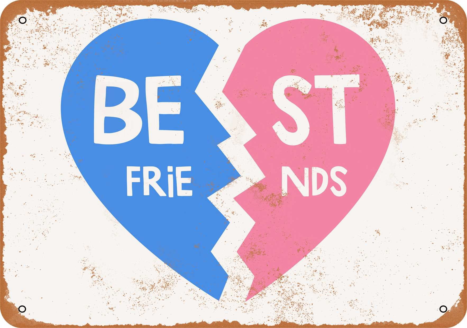 10 x 14 METAL SIGN - Best Friends 4 - Vintage Rusty Look - Walmart.com