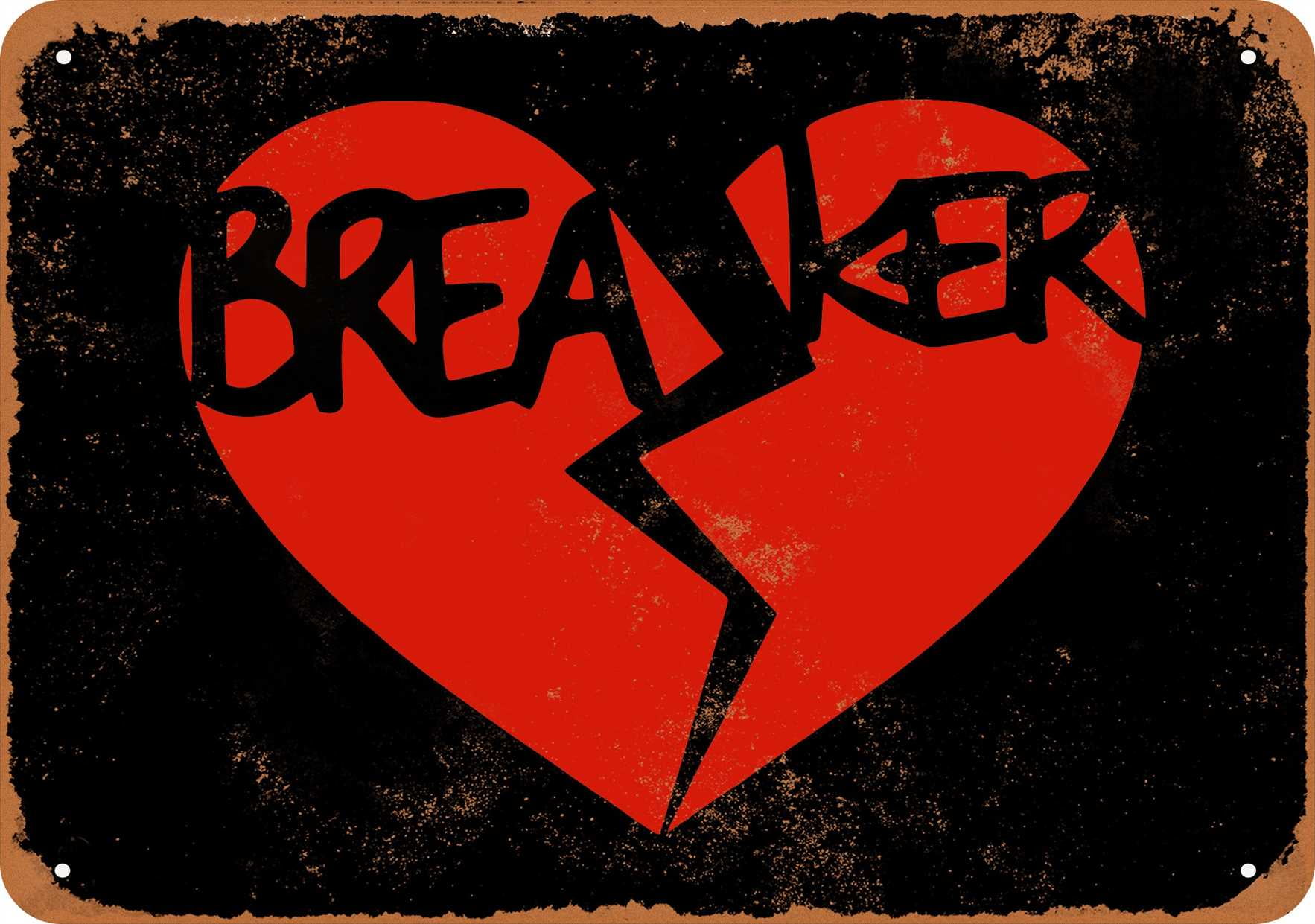 10 x 14 METAL SIGN - Broken Heartbreaker (Dark Background) - Vintage ...