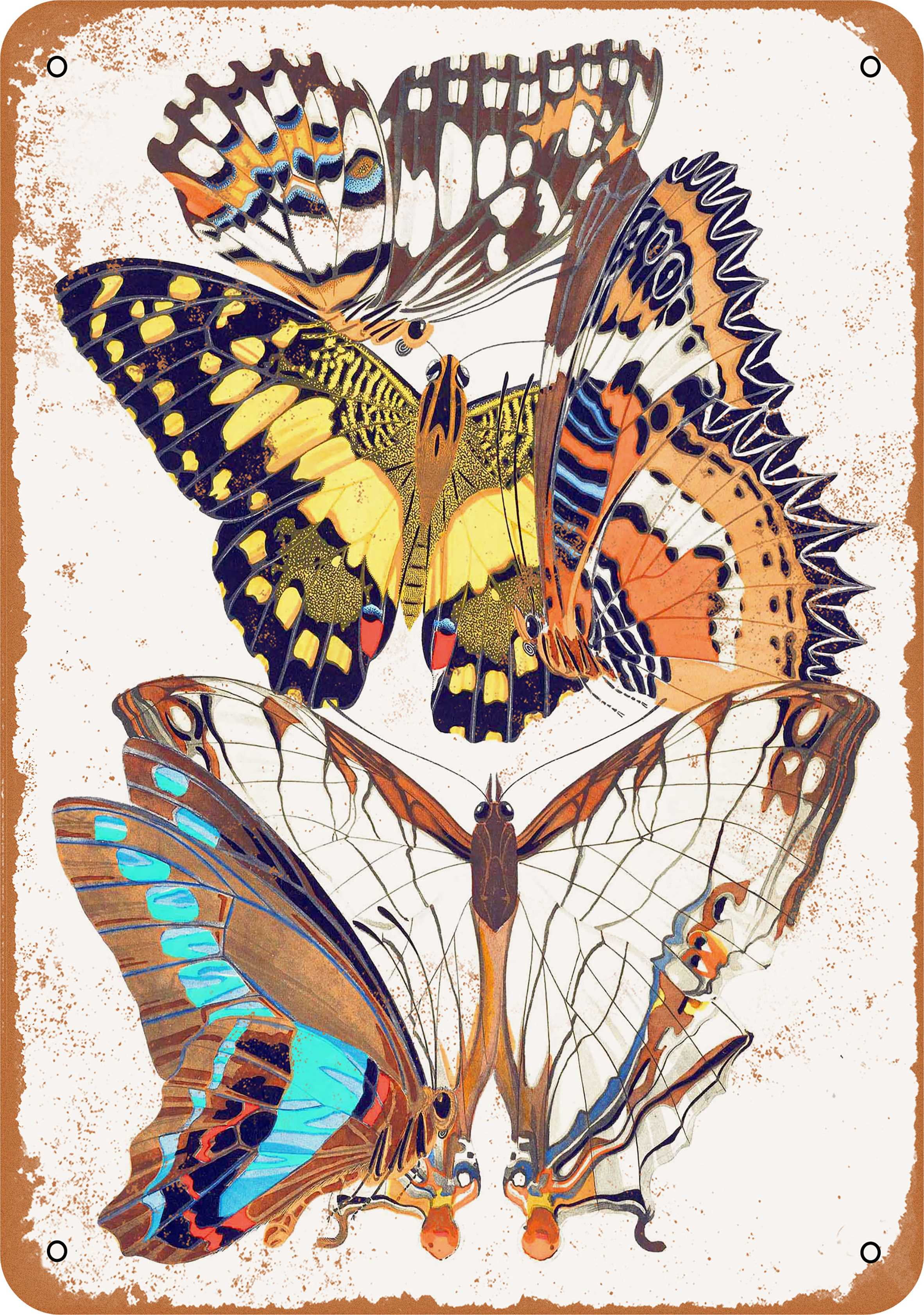 10 x 14 METAL SIGN - Butterflies 08 - Vintage Rusty Look Metal Sign ...