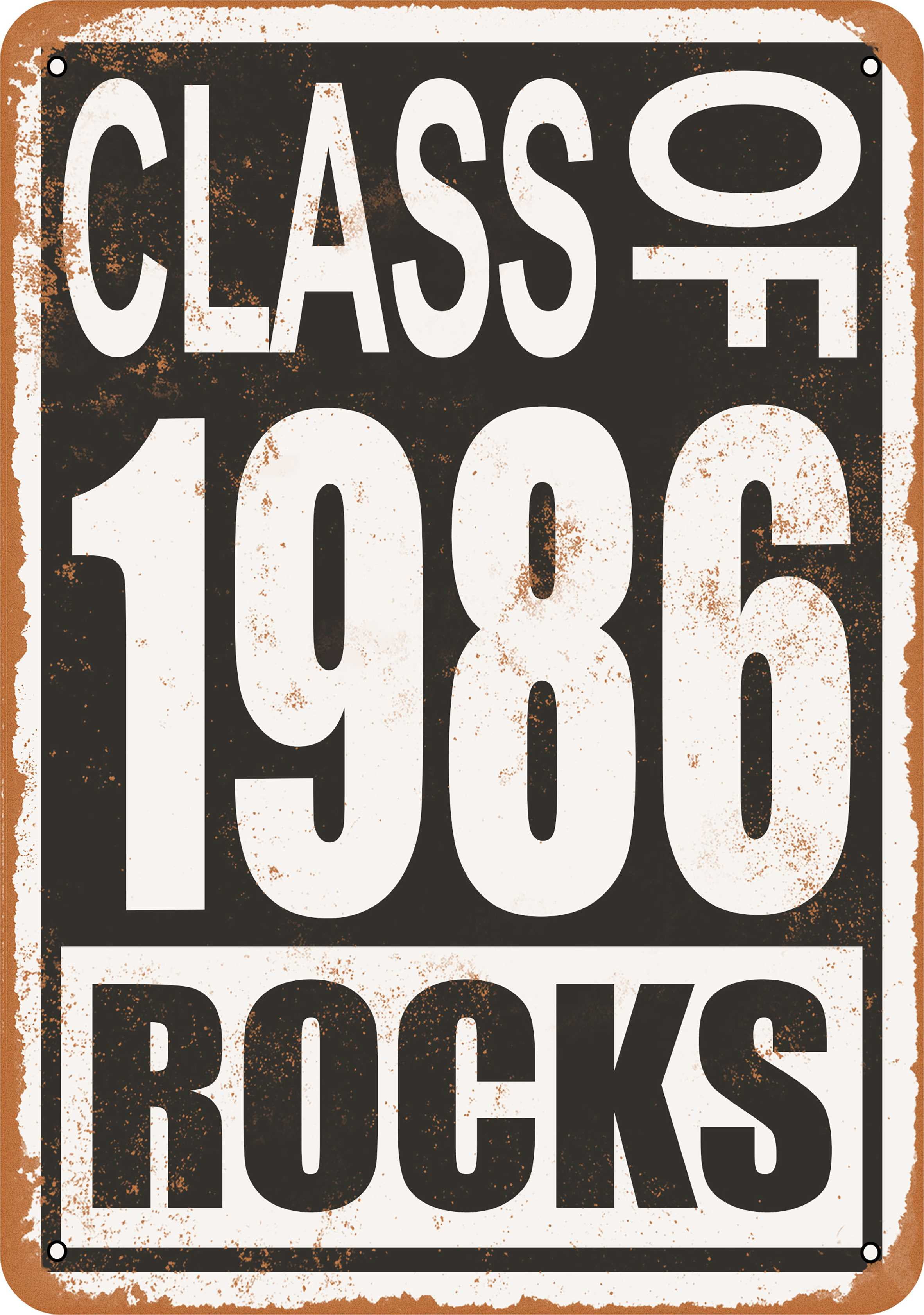 10 x 14 METAL SIGN - Class of 1986 Rocks - Vintage Rusty Look - Walmart.com