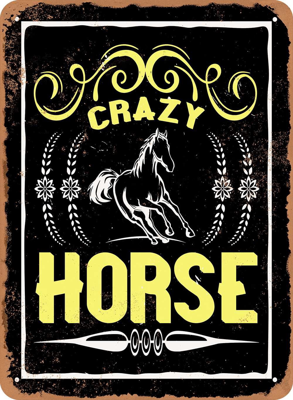 10 x 14 METAL SIGN - Crazy Horse - Vintage Rusty Look - Walmart.com