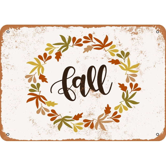 10 x 14 METAL SIGN - Fall - Vintage Rusty Look - Walmart.com