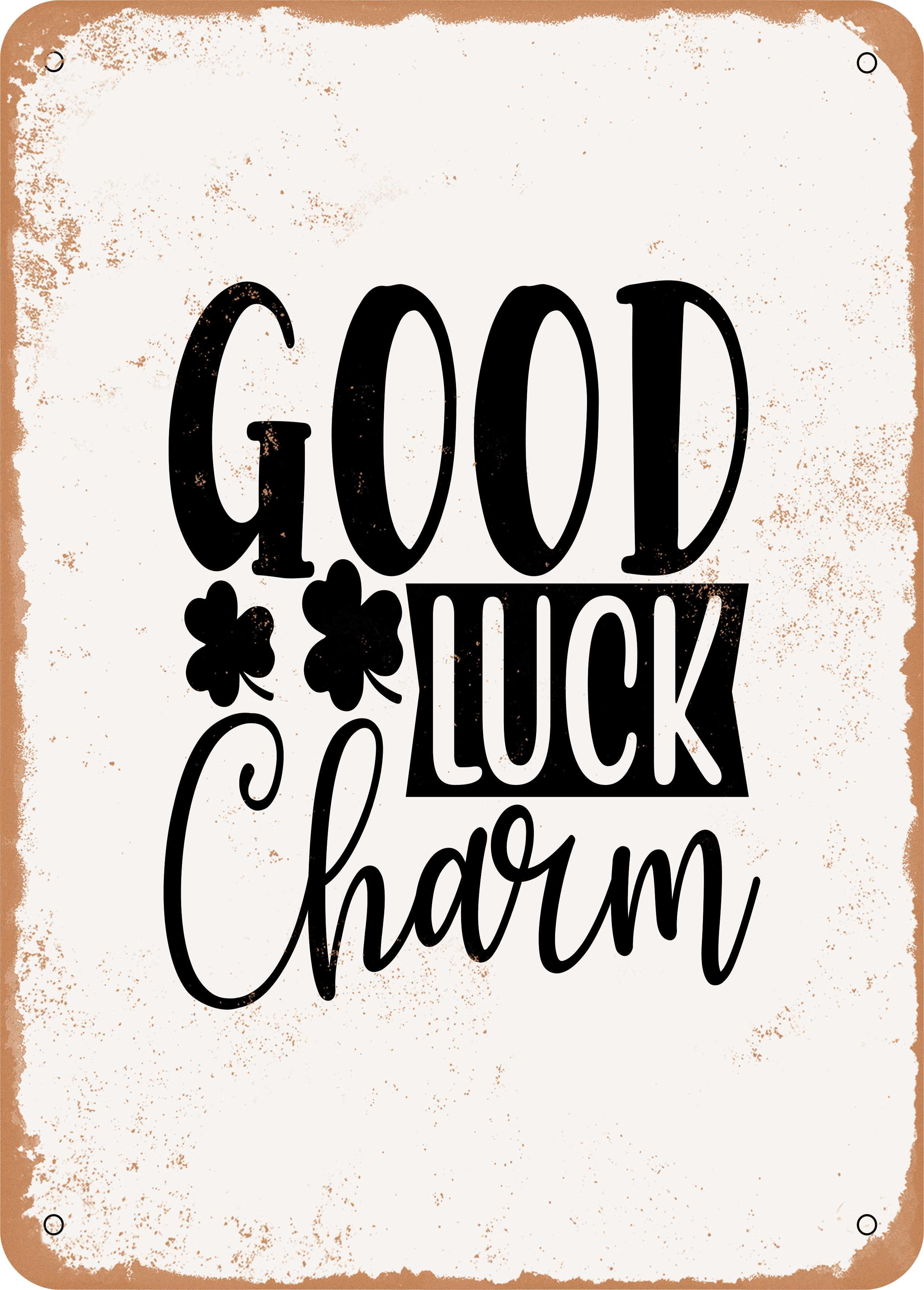 10 x 14 METAL SIGN - Good Luck Charm - 2 - Vintage Rusty Look - Walmart.com