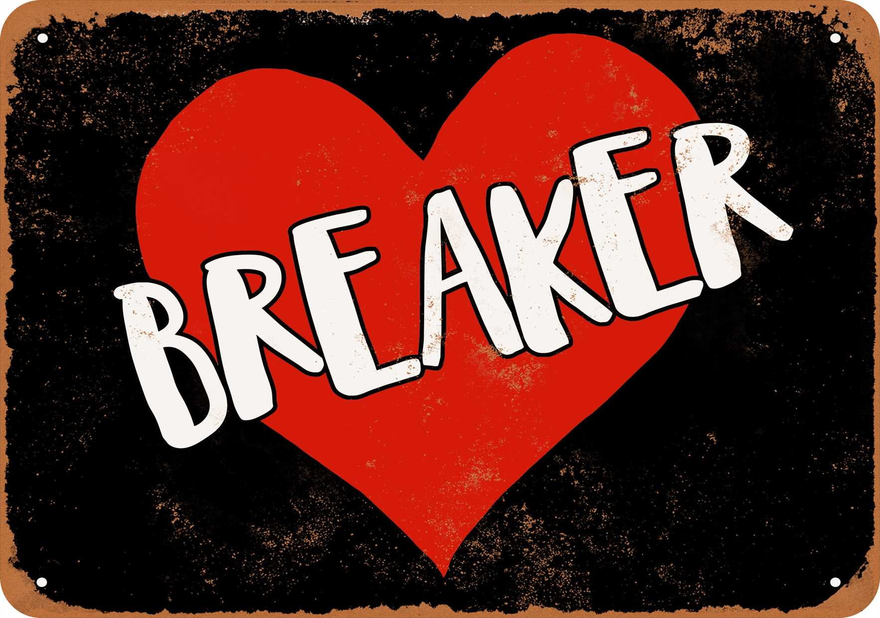 10 x 14 METAL SIGN - Heartbreaker (Dark Background) - Vintage Rusty ...