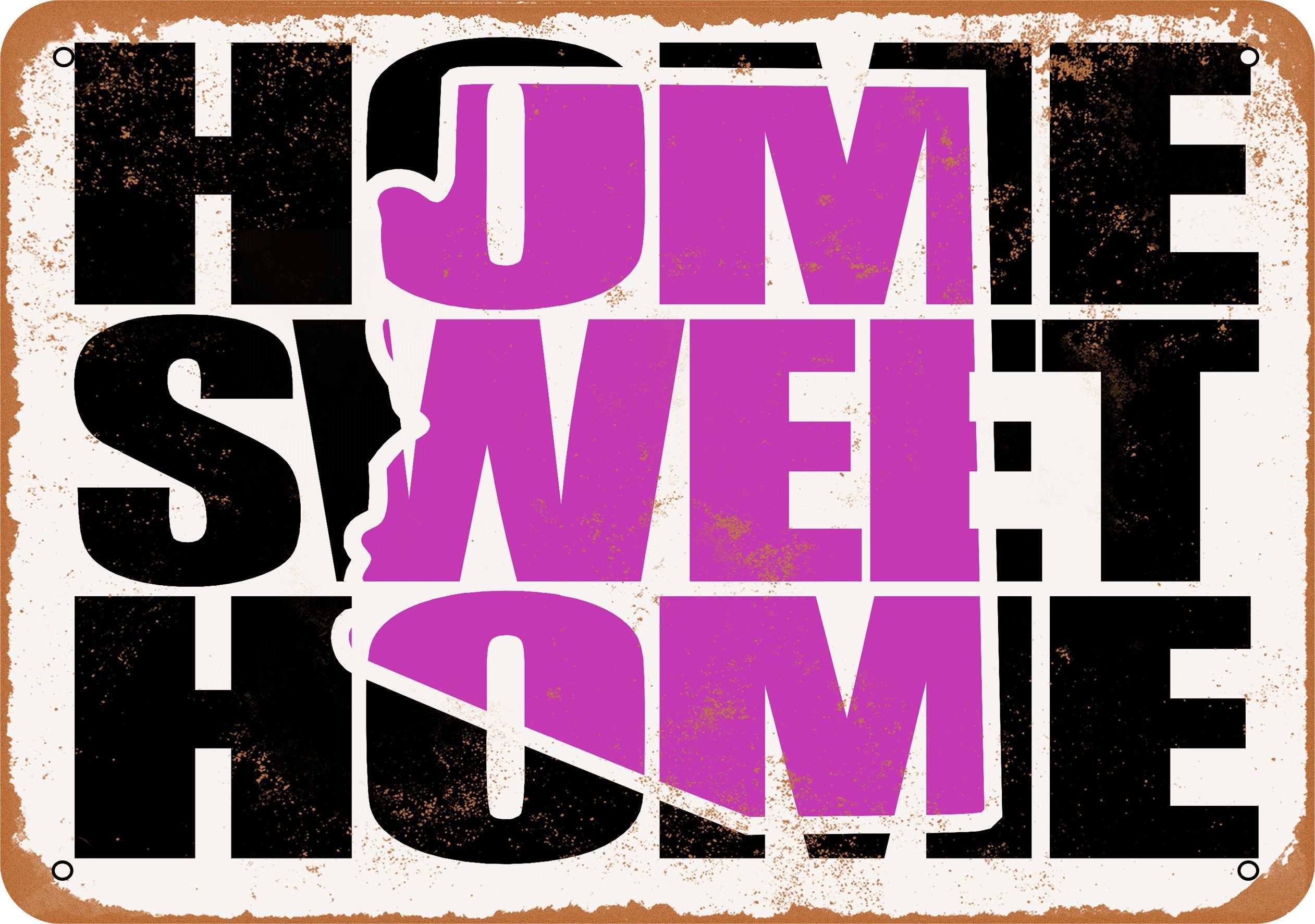 10 x 14 METAL SIGN - Home Sweet Home Arizona Purple - Vintage Rusty ...