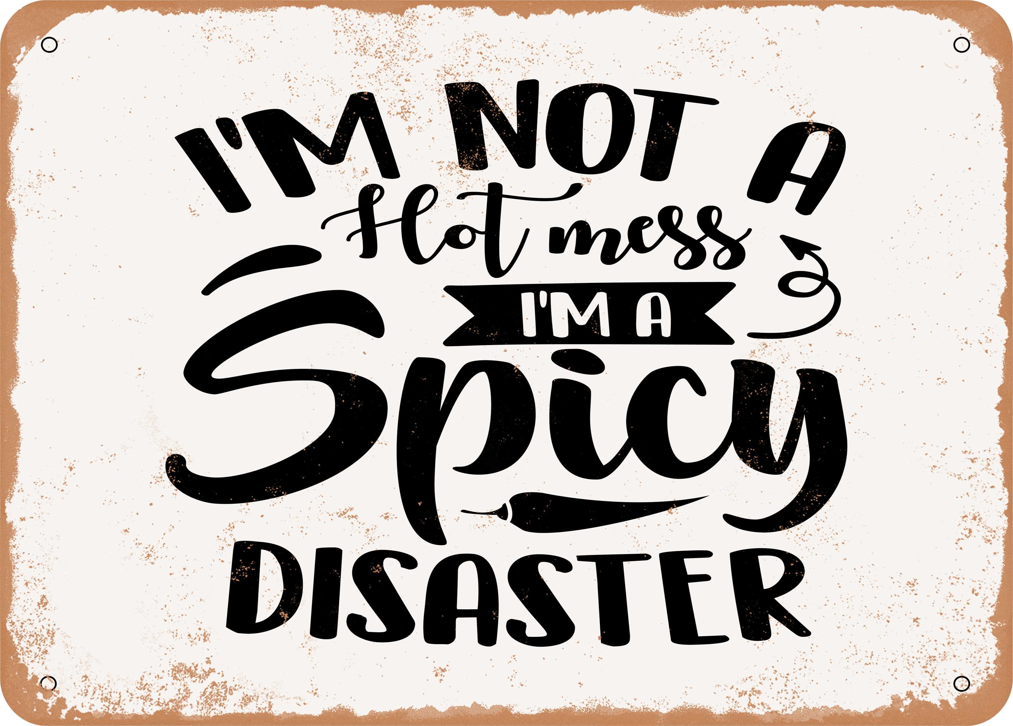 10 x 14 METAL SIGN - I'm Not a Hot Mess I'm a Spicy Disaster - Vintage ...