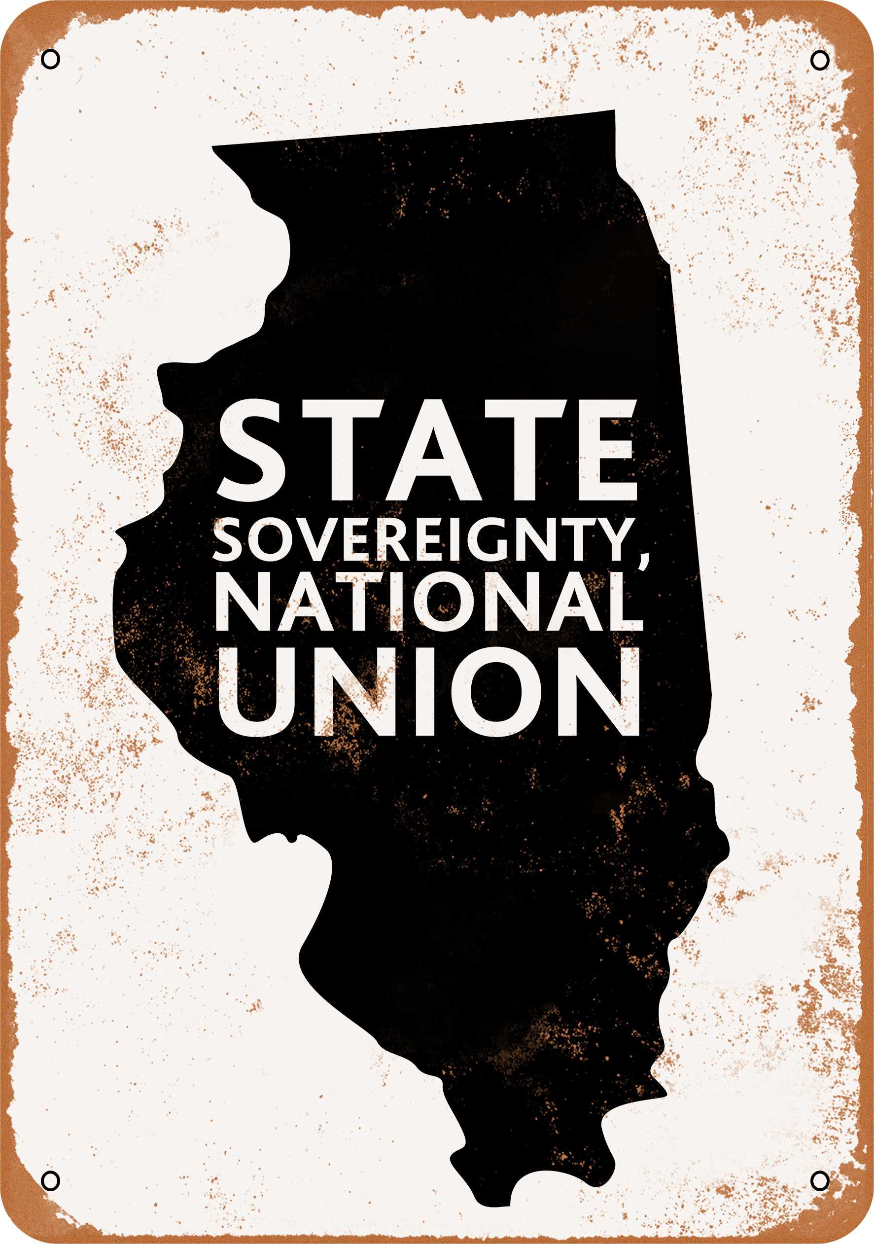 10 x 14 METAL SIGN - Illinois State - Vintage Rusty Look - Walmart.com