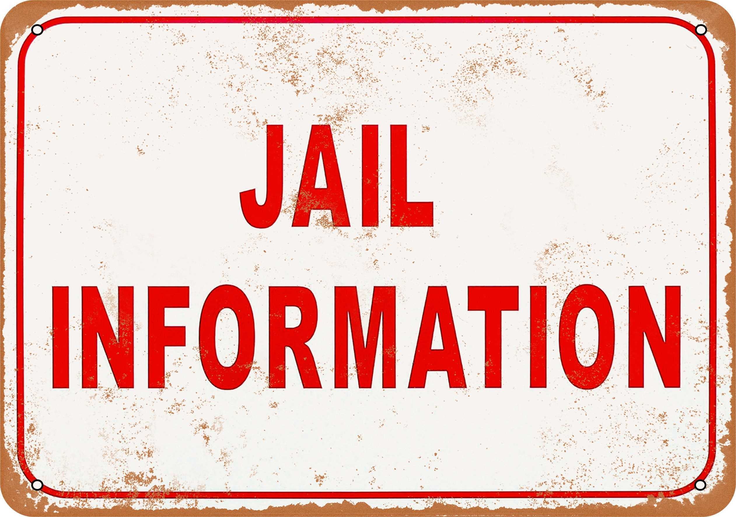 10 x 14 METAL SIGN - Jail Information - Vintage Rusty Look - Walmart.com