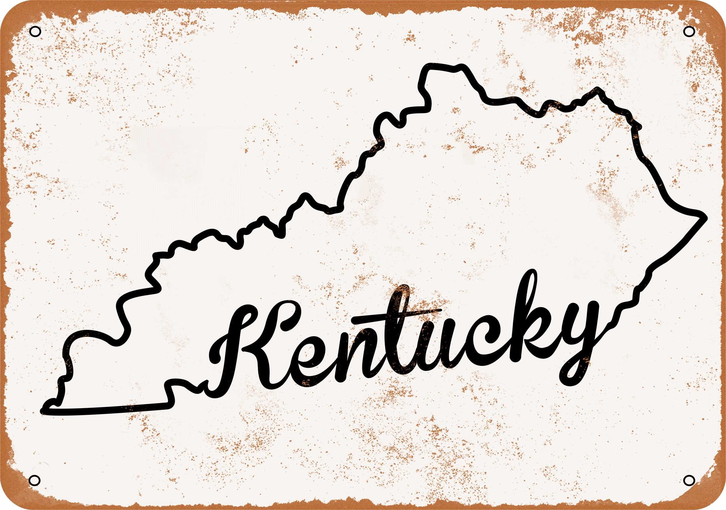 10 x 14 METAL SIGN - Kentucky Set 3 - Vintage Rusty Look - Walmart.com