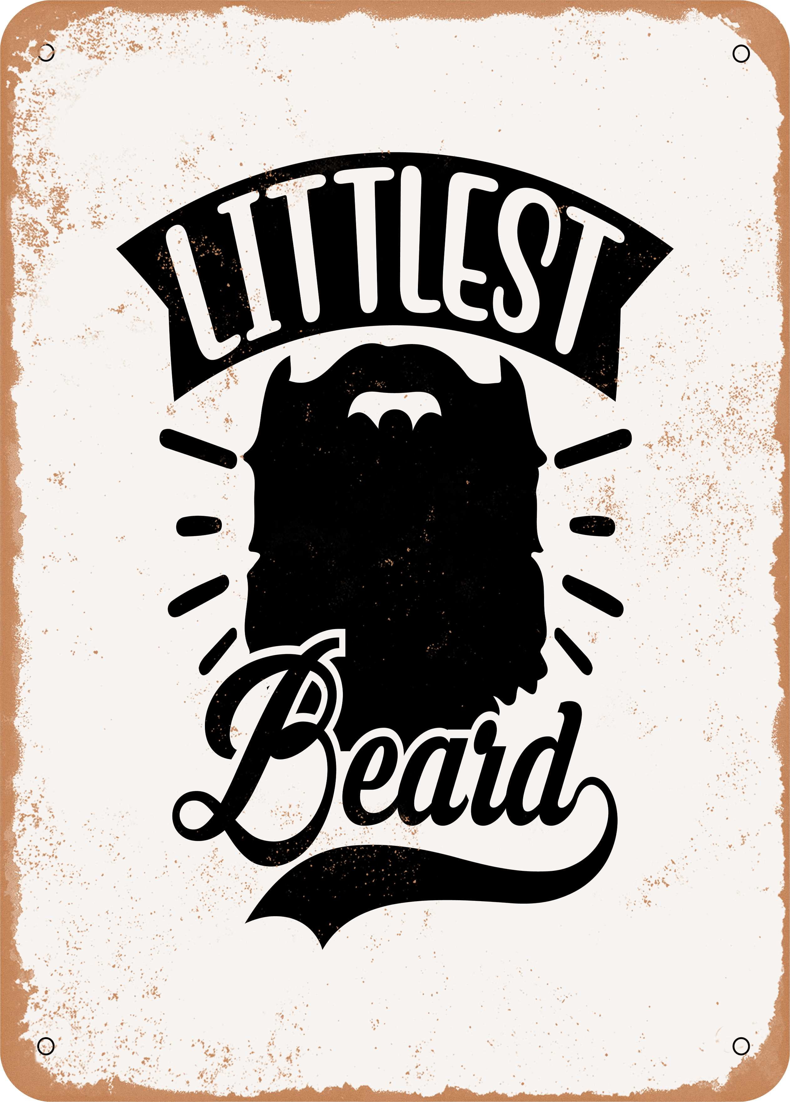 10 x 14 METAL SIGN - Littlest Beard - Vintage Rusty Look - Walmart.com