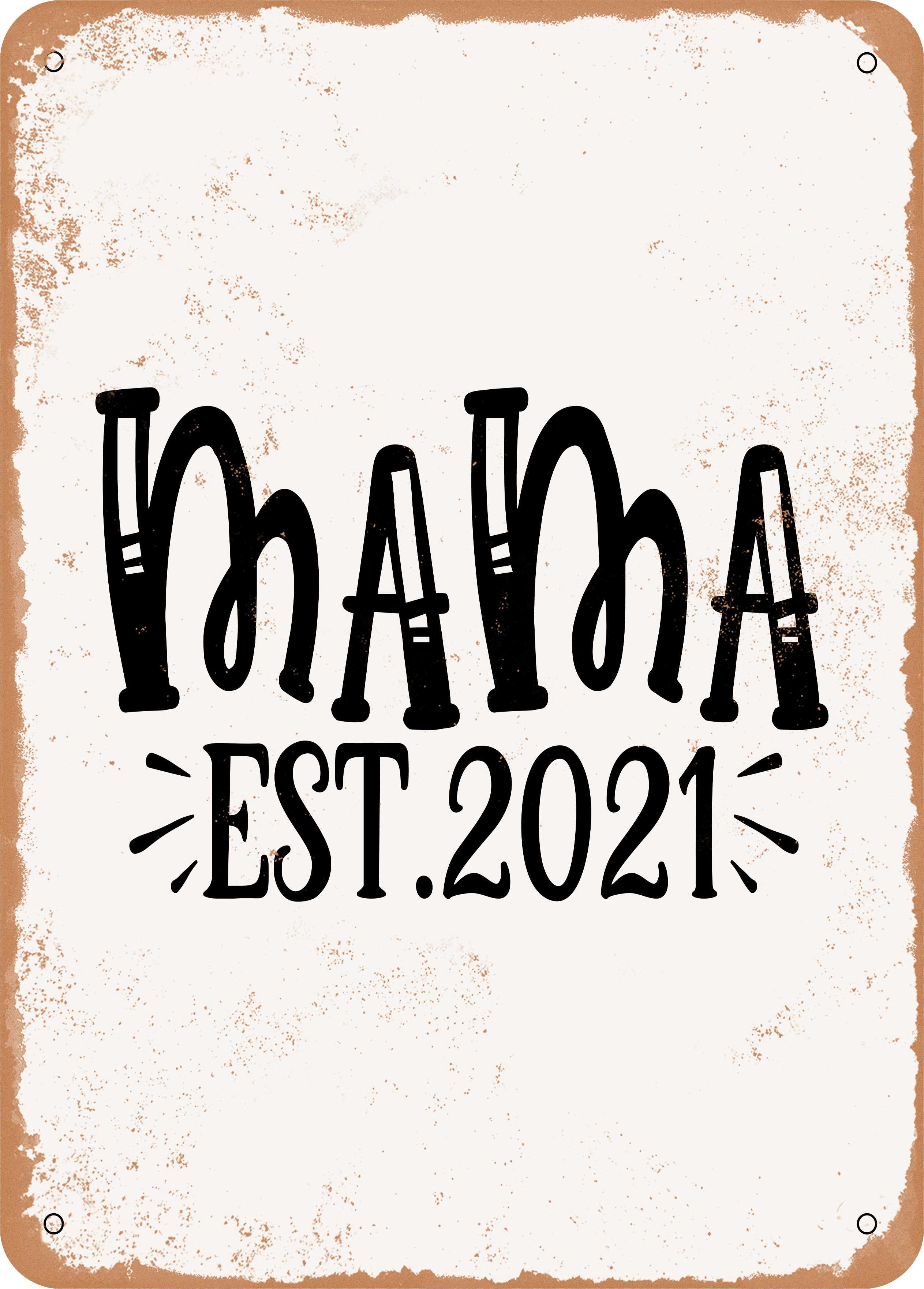 10 x 14 METAL SIGN - Mama Est - Vintage Rusty Look - Walmart.com