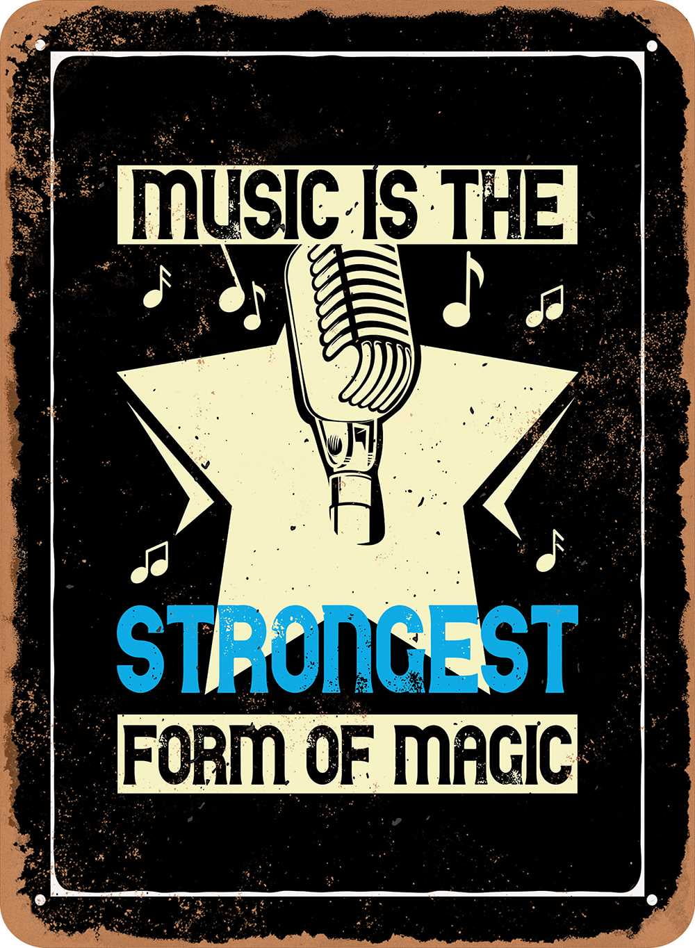 10 x 14 METAL SIGN - Music is the Strongest Form of Magic - Vintage ...