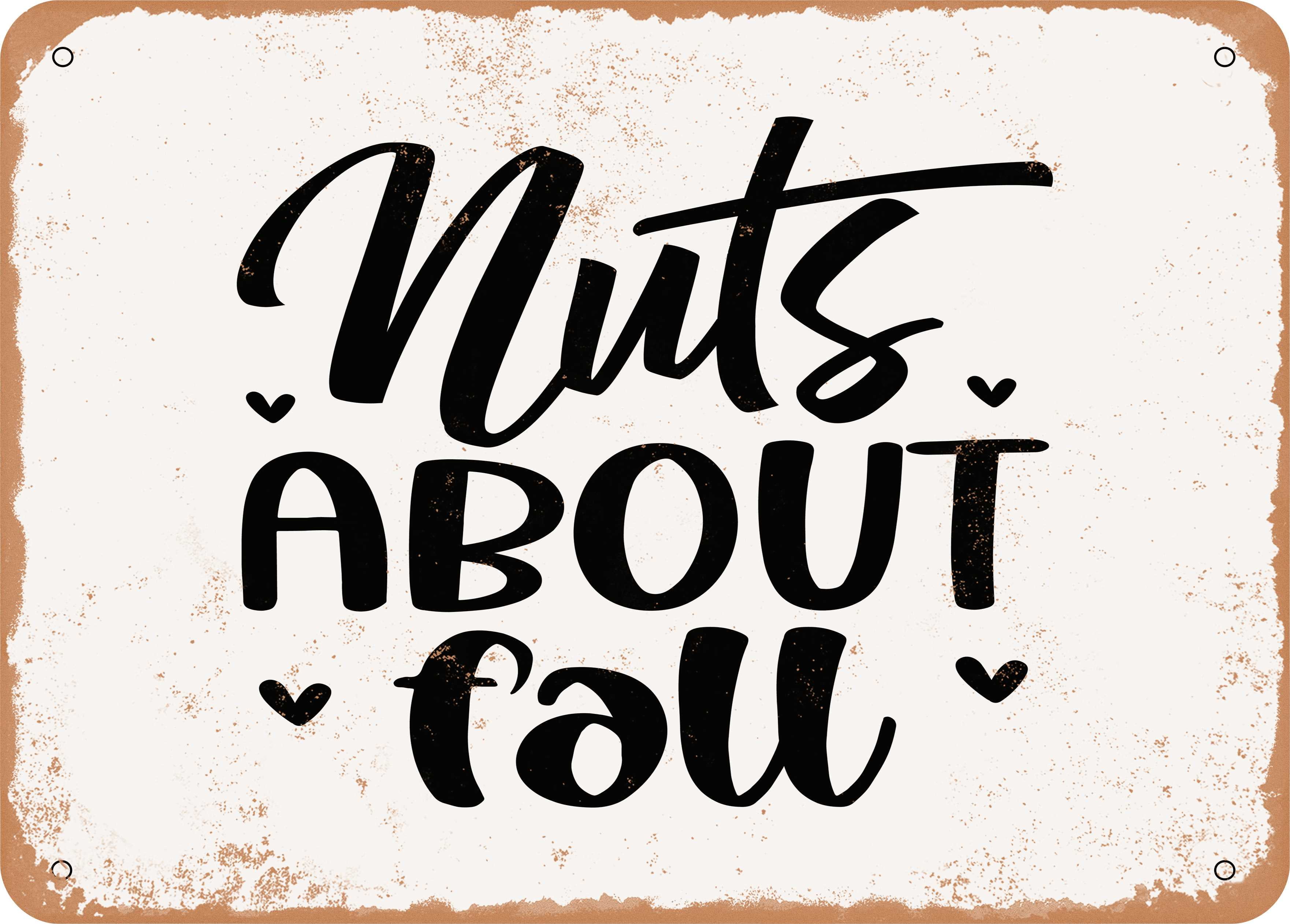 10 x 14 METAL SIGN - Nuts About Fall - Vintage Rusty Look - Walmart.com