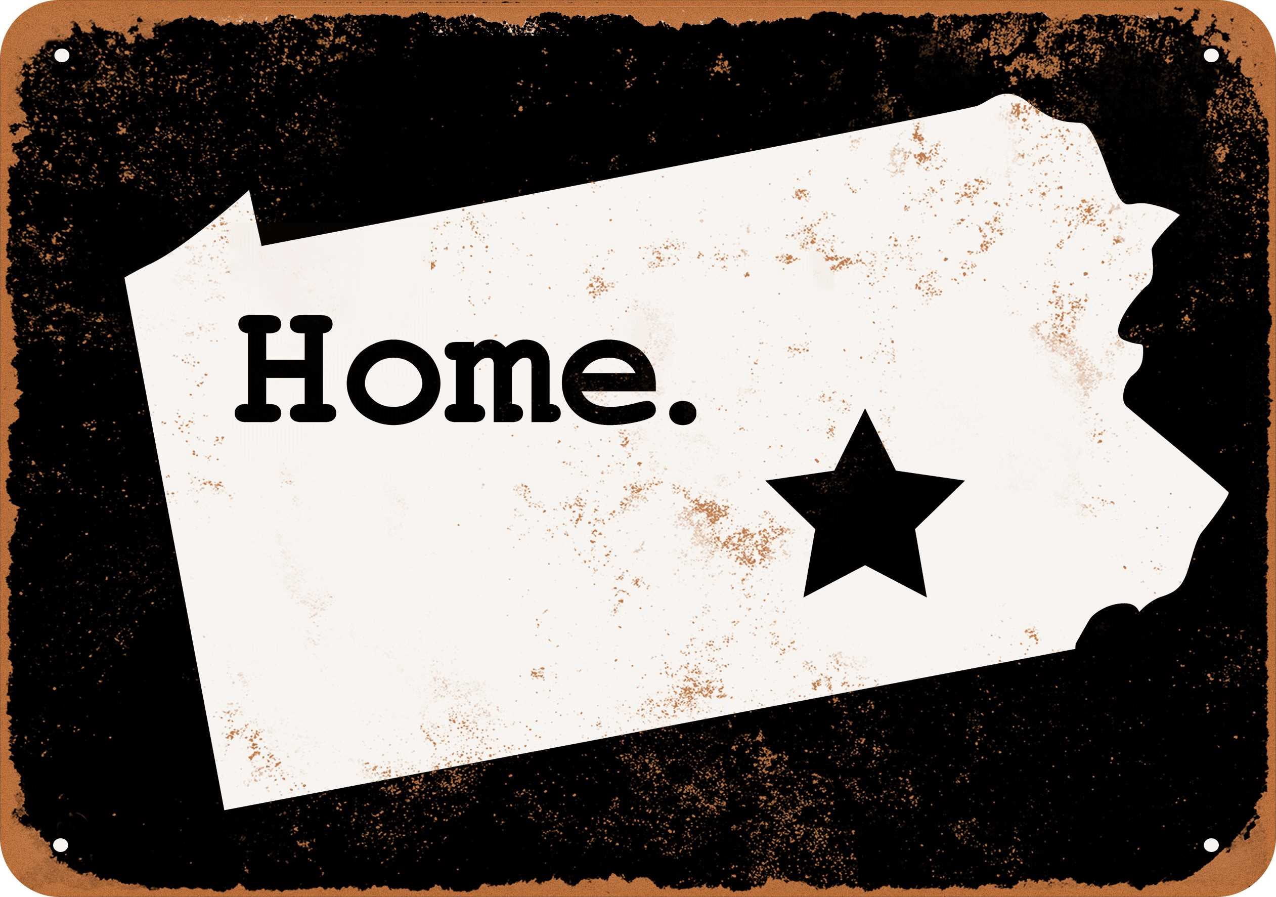 10 x 14 METAL SIGN - Pennsylvania State 2 (Dark Background) - Vintage ...