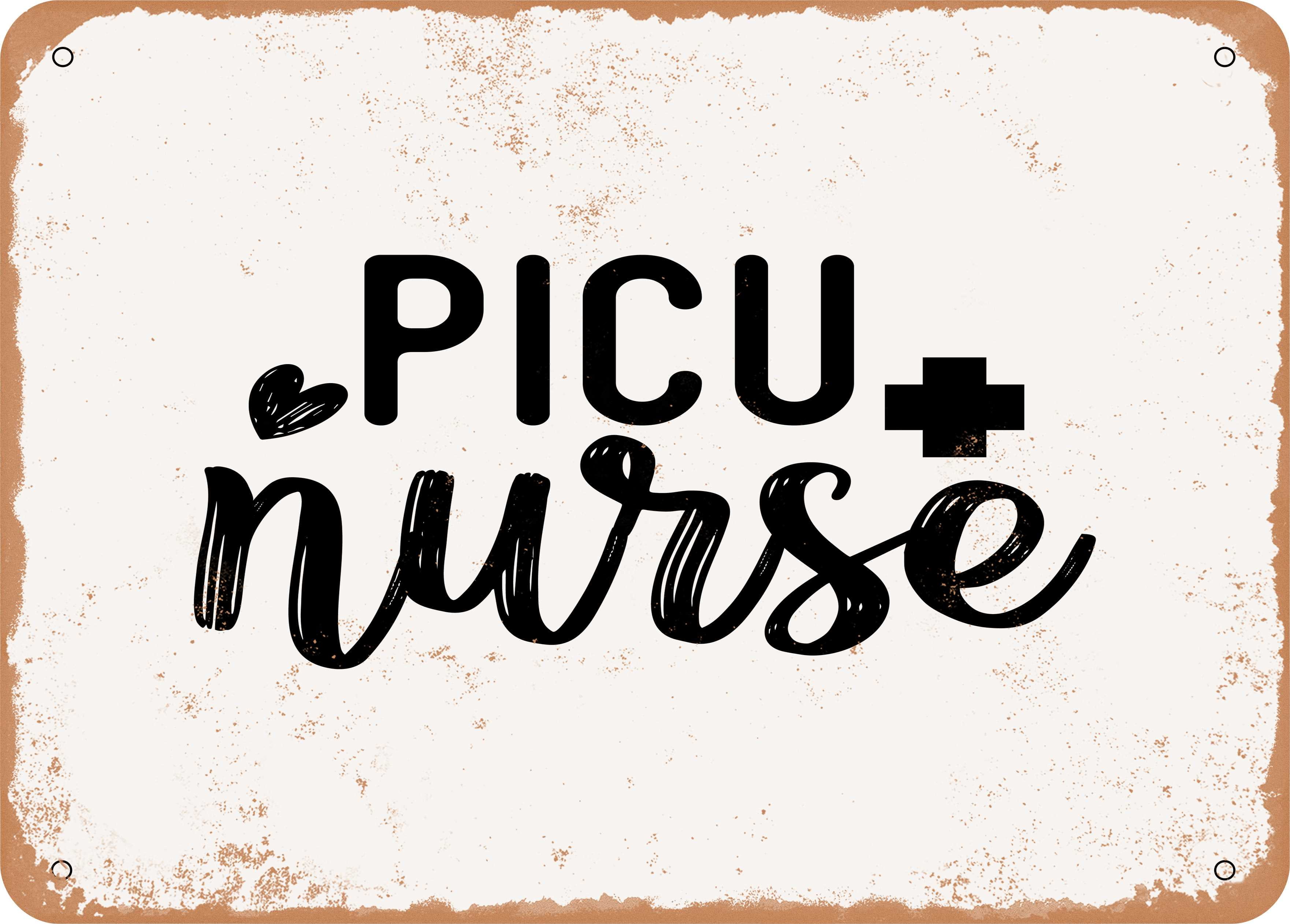 10 x 14 METAL SIGN - Picu Nurse - Vintage Rusty Look - Walmart.com