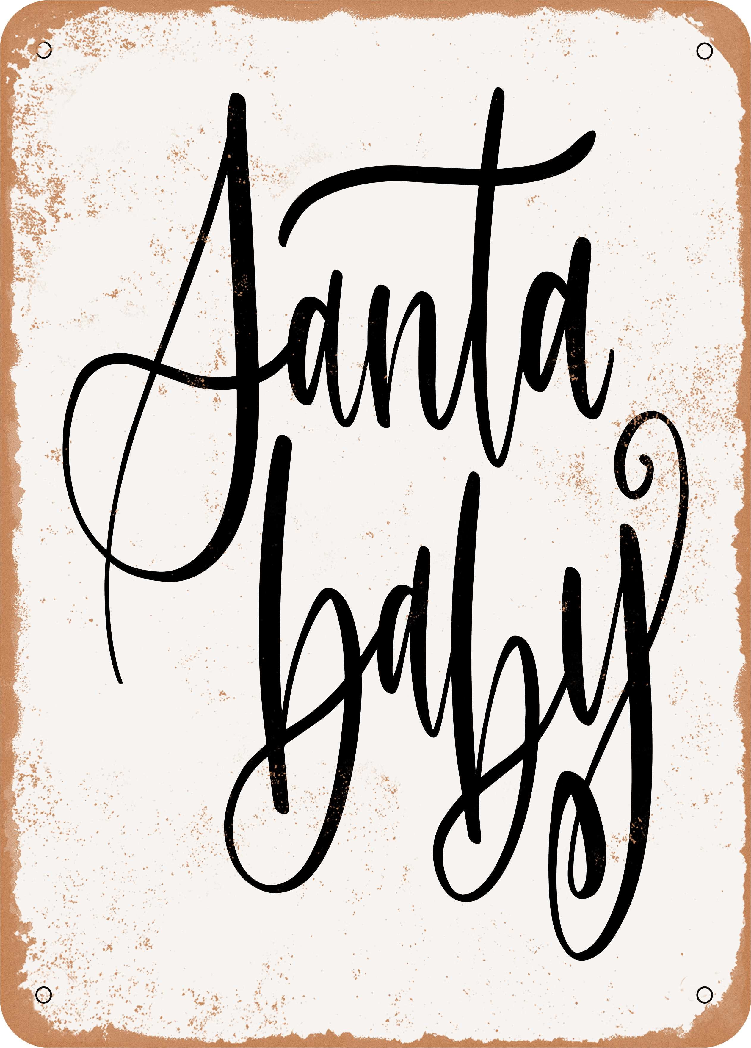 10 x 14 METAL SIGN - Santa Baby - Vintage Rusty Look - Walmart.com
