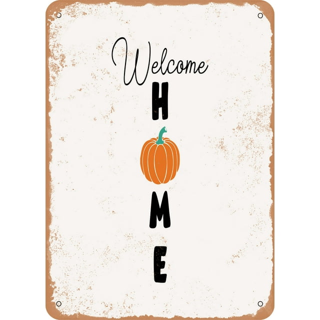 10 x 14 METAL SIGN - Welcome Home - Vintage Rusty Look - Walmart.com