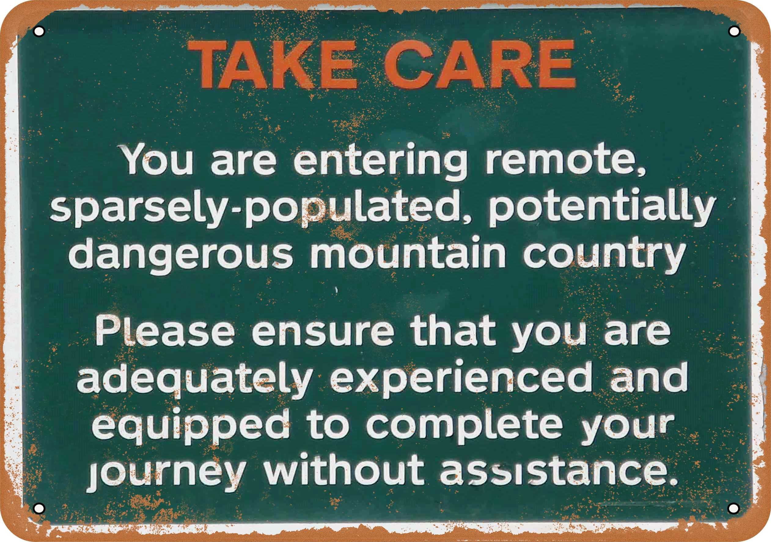 10 x 14 METAL SIGN - You Are Entering Mountain Country - Vintage Rusty ...