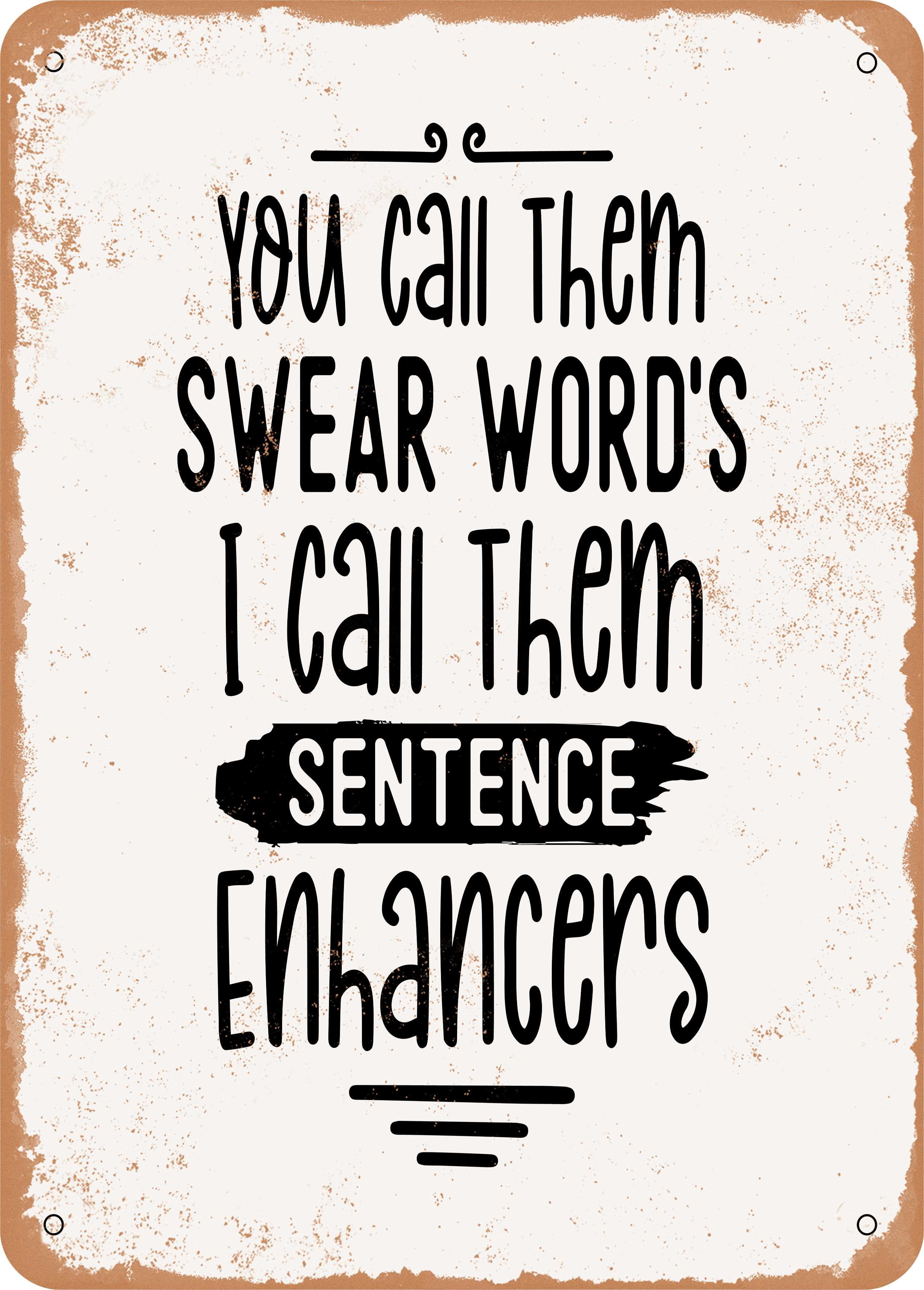 10 x 14 METAL SIGN - You Call them Swear Words I Call them Sentence E ...